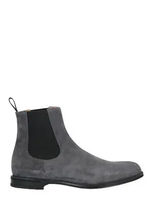 DOUCAL'S Man Ankle Boots Black Size 9 Leather Grey