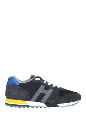 Hogan Sneakers Size Soft Leather, Textile Fibers - Grey