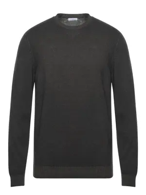 Malo Sweater In Virgin Wool Dark Brown