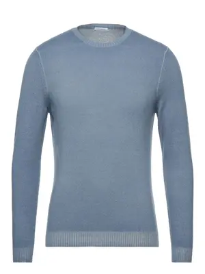 Malo Sweater In Virgin Wool Pastel Blue