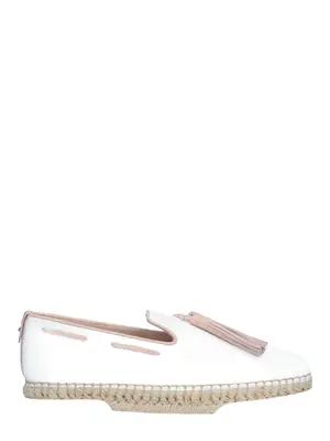 TOD'S Calfskin Espadrilles With Tassels White