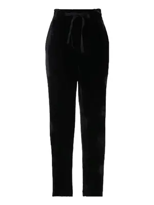 BALLANTYNE Straight Leg Velvet Pants - Black