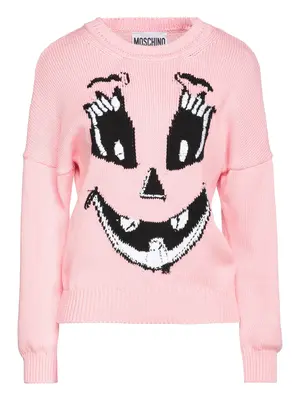 Moschino Sweater In Cotton, Polyamide, And Elastane Pink