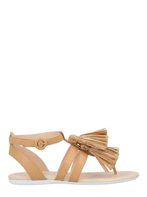 Hogan HOGAN Thong Sandals With Tassels Beige