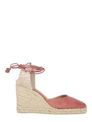 CastaÑer Leather Wedge Espadrilles - Pink