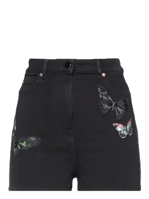 VALENTINO Denim Embellished High Waisted Shorts