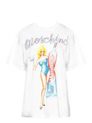 Moschino Printed Cotton T-shirt - White