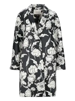 SEVENTY VENEZIA SEVENTY VENEZIA Floral Trench Coat Black