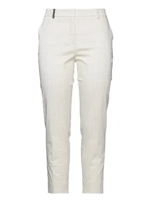 Peserico Houndstooth Tapered Trousers - Beige