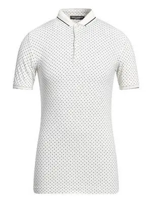 Dolce & Gabbana Polo Shirt Size Cotton, Bovine Leather - White