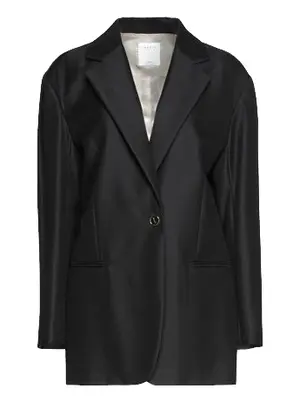 Sandro SANDRO Viscose Twill Blazer Black