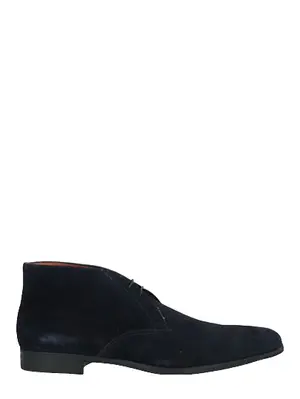 Santoni Ankle Boots In Leather Blue