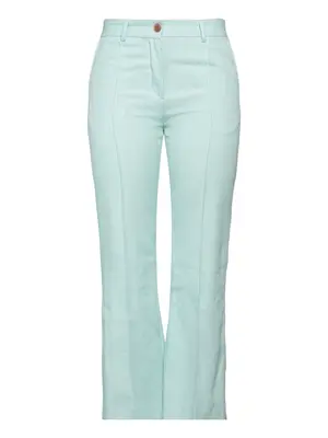 See By Chloé Flared Canvas Pants Turquoise