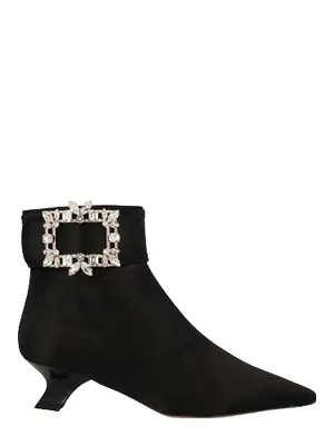 ROGER VIVIER Ankle Boots With Rhinestones - Black