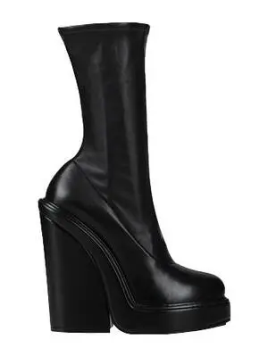 Givenchy Ankle Boots In Leather And Textile Fibers - Black