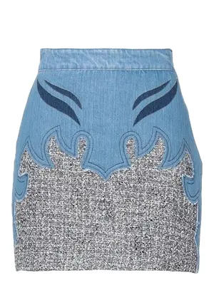 PINKO PINKO Flared Denim Tweed Skirt