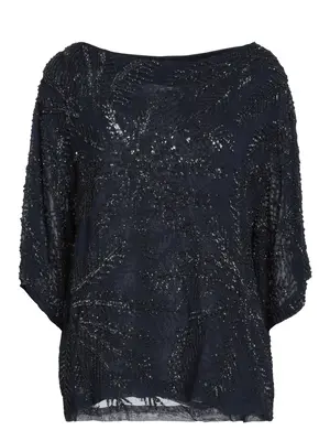 P.a.r.o.s.h P.A.R.O.S.H. Embellished Top Dark Blue
