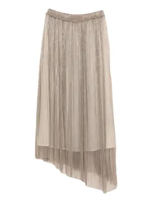MARANT ETOILE Midi Pleated Skirt Platinum