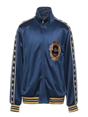 Dolce & Gabbana Sweatshirt Size Polyamide, Cotton, Polyester, Brass, Glass - Blue