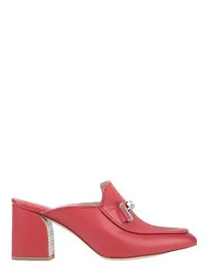 TOD'S Leather Mules - Red