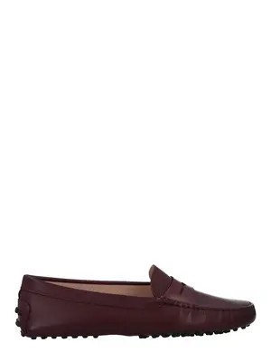 TOD'S TOD'S Leather Loafers Deep Purple