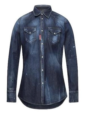Dsquared2 Denim Shirt Size Cotton, Elastane - Blue