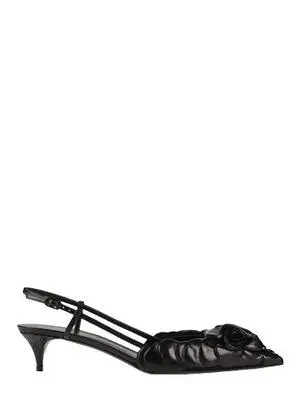 Valentino Garavani Atelier Leather Slingback Pumps - Black