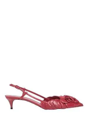 Valentino Garavani Atelier Leather Slingback Pumps - Red