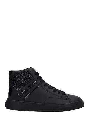 Hogan Leather High-top Sneakers - Black