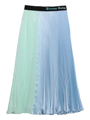Pinko Midi Pleated Skirt Sky Blue