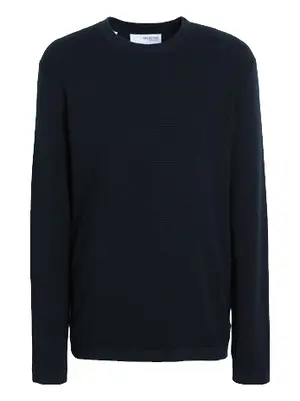 SELECTED Knitted Mélange Sweater - Blue