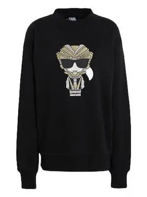 Karl Lagerfeld Sweatshirt In Organic Cotton And Recycled Polyester - Black