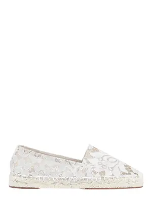 Dolce & Gabbana Lace Espadrilles Ivory