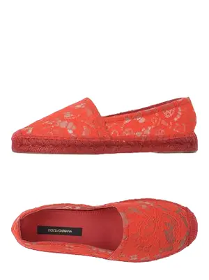 Dolce & Gabbana Lace Espadrilles Red