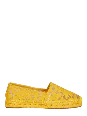 Dolce & Gabbana Lace Espadrilles Yellow