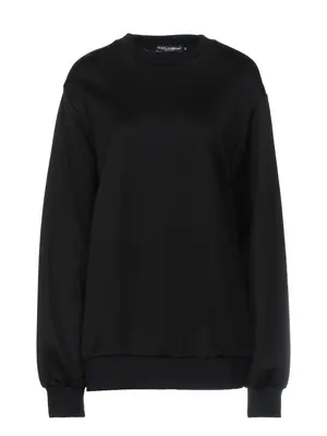 Dolce & Gabbana DOLCE & GABBANA Solid Crewneck Sweatshirt Black