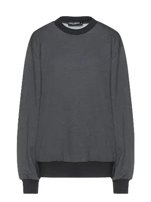 Dolce & Gabbana DOLCE & GABBANA Solid Crewneck Sweatshirt Steel Grey