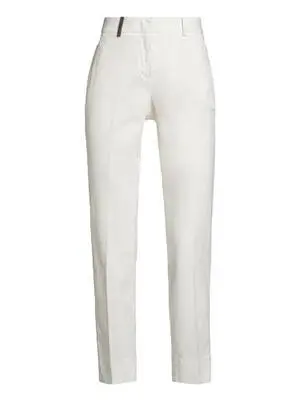 Peserico Tapered Gabardine Pants - Off White