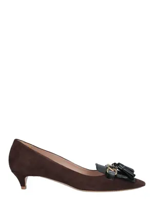 TOD'S Pumps In Calfskin With Tassels And Fringes Dark Brown