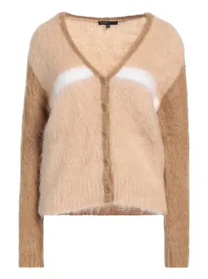 Maje Knitted Multicolor Cardigan - Beige