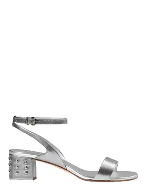 TOD'S Leather Sandals Silver