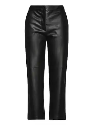 Liviana Conti LIVIANA CONTI Straight-Leg Coated Pants Black