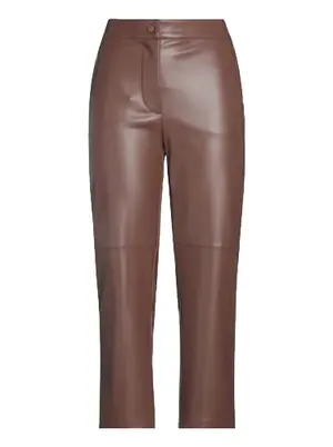 Liviana Conti LIVIANA CONTI Straight-Leg Coated Pants Brown