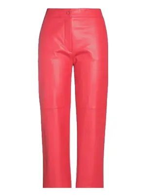 Liviana Conti Straight-leg Coated Pants - Red