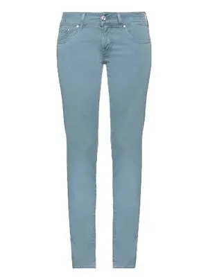 JACOB COHЁN Cotton-Elastane Pants Pastel Blue