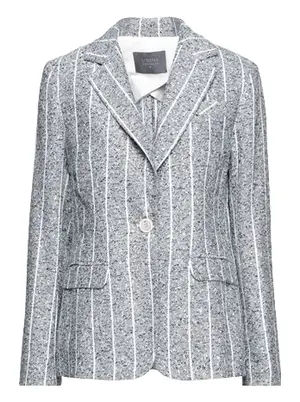 Lorena Antoniazzi Single-breasted Striped Blazer - Blue