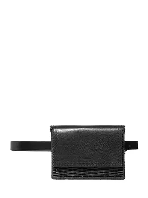 Wicker Wings Cowhide Belt Bag Black