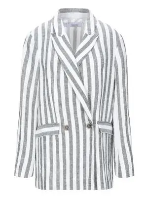 IRO PARIS Linen Striped Blazer - Black