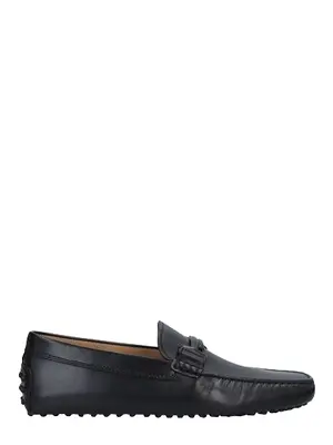 TOD'S Loafers In Leather With Pebbled Sole Black