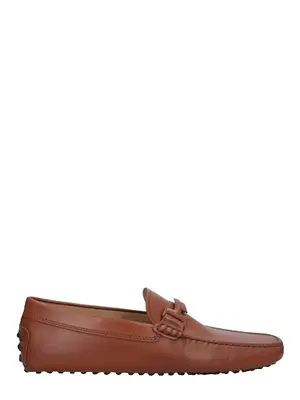 TOD'S Loafers In Leather With Pebbled Sole Tan